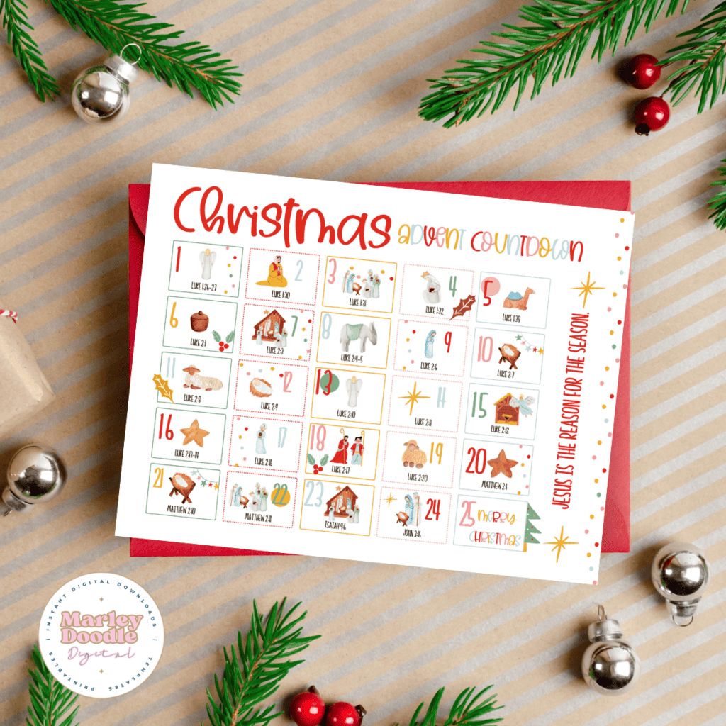 72 Easy and Fun Christmas Countdown Activities - Marley Doodle Digital