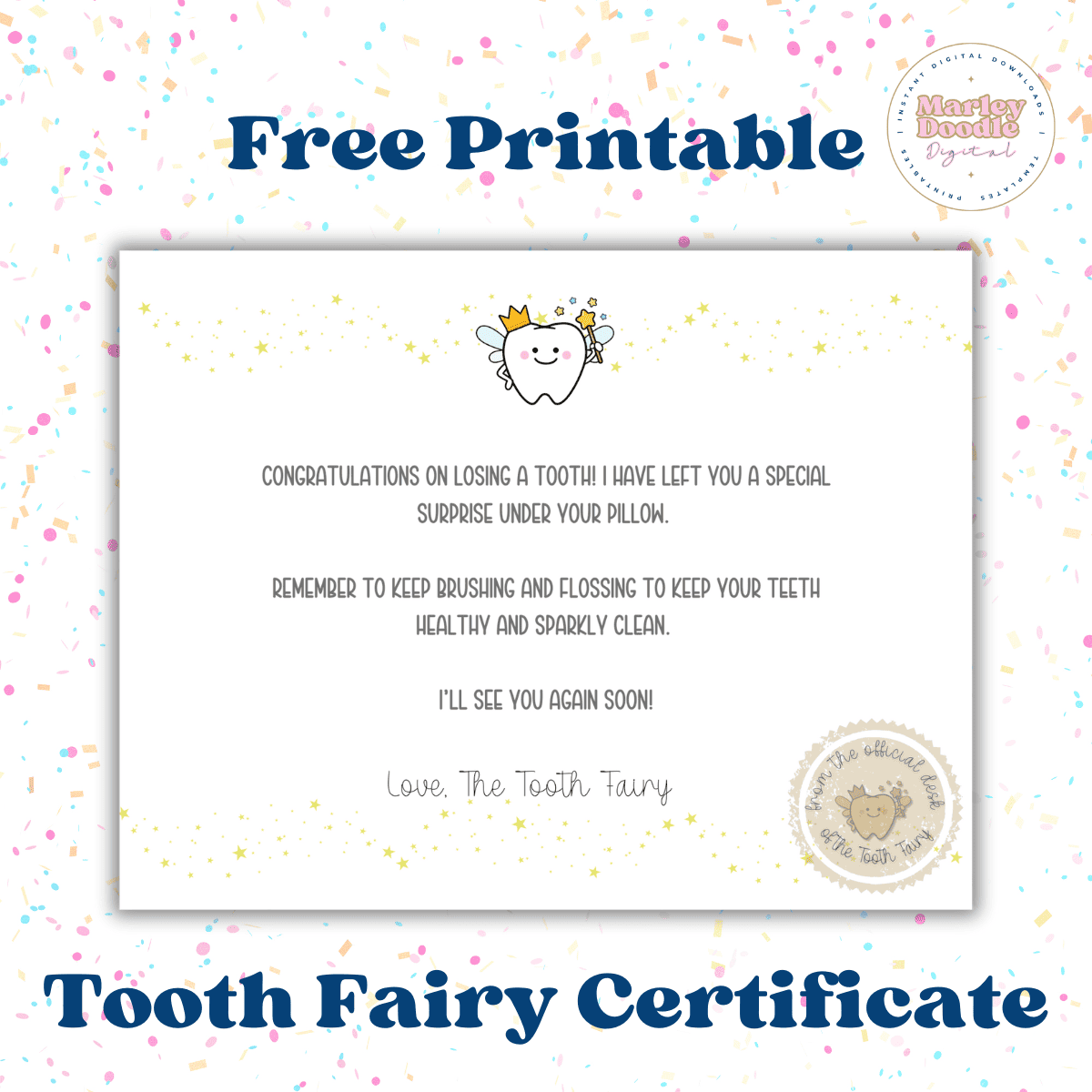 3 Super Cute Printable Tooth Fairy Apology Letter Templates - Marley ...