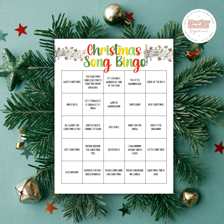 Printable Christmas Music Bingo with Free Spotify Playlist - Marley ...