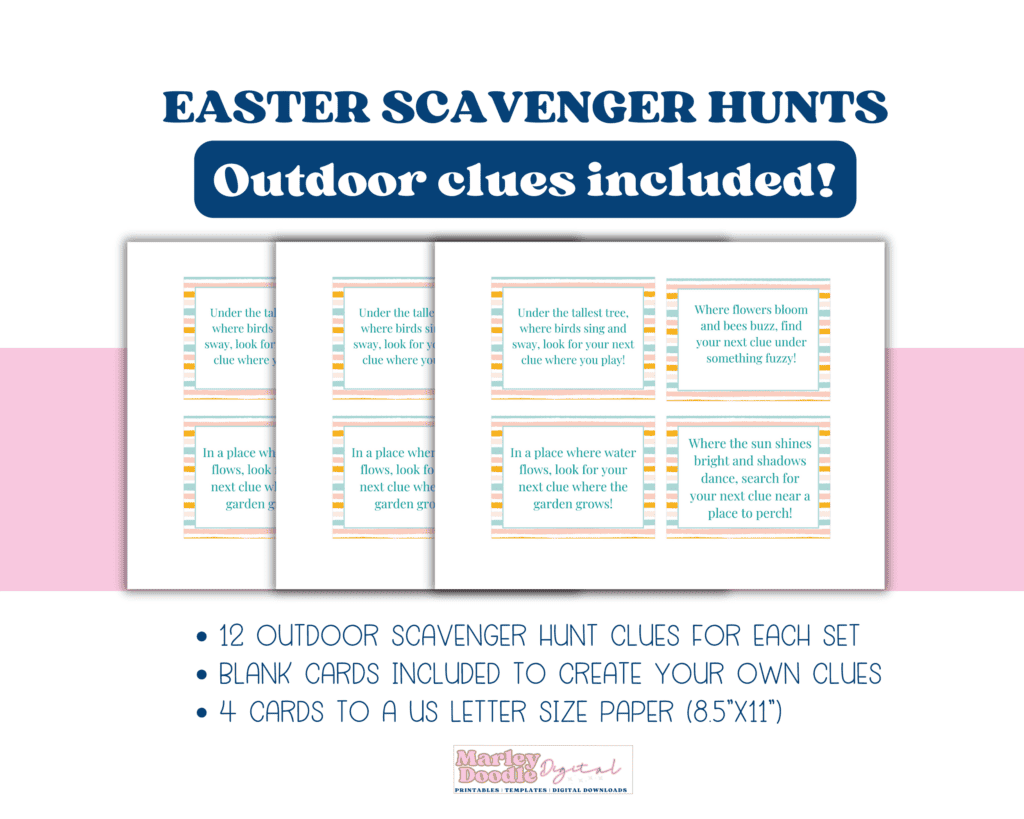 Easter Scavenger Hunt (Indoor & Outdoor) - Marley Doodle Digital