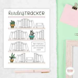 Free Printable Bookshelf Reading Tracker (50 Books!) - Marley Doodle ...