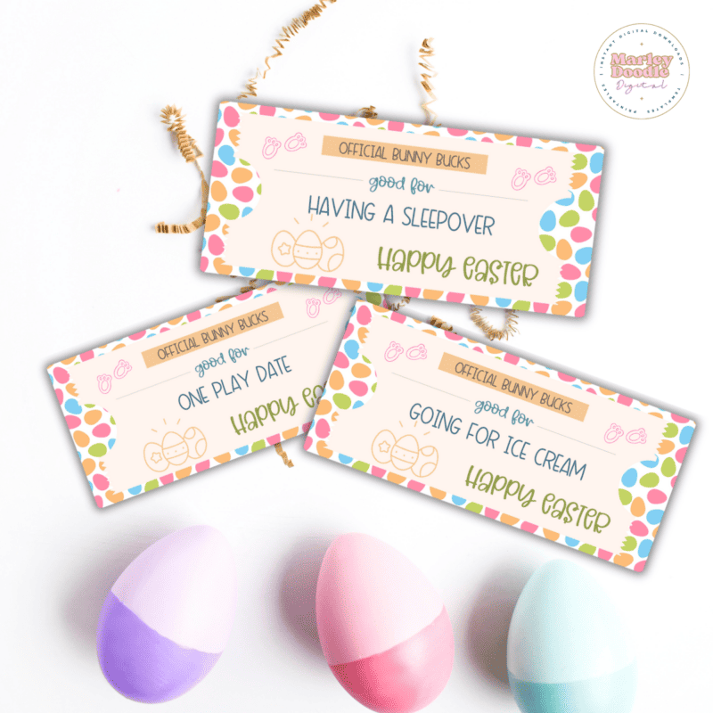 Printable Official Bunny Bucks (Great Easter Egg Fillers) - Marley ...