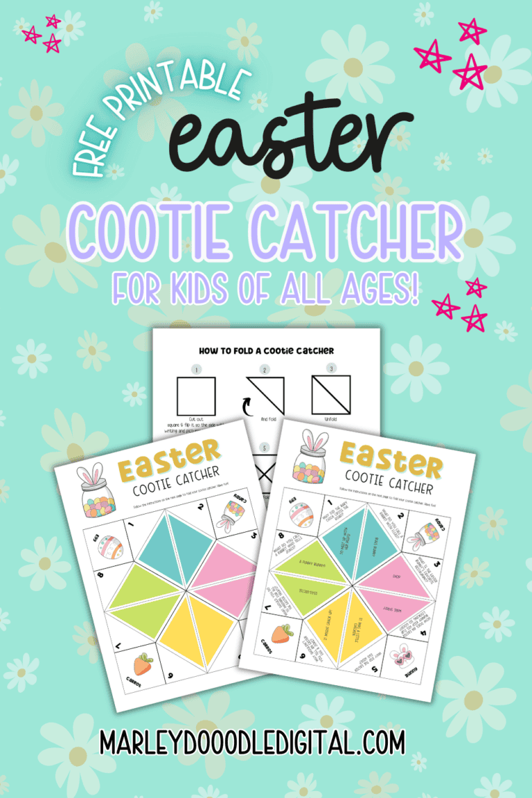 Free Printable Kids Easter Cootie Catcher (Jokes + Blanks) - Marley ...