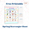 4 Cute Free Printable Kids Outdoor Spring Scavenger Hunts - Marley ...