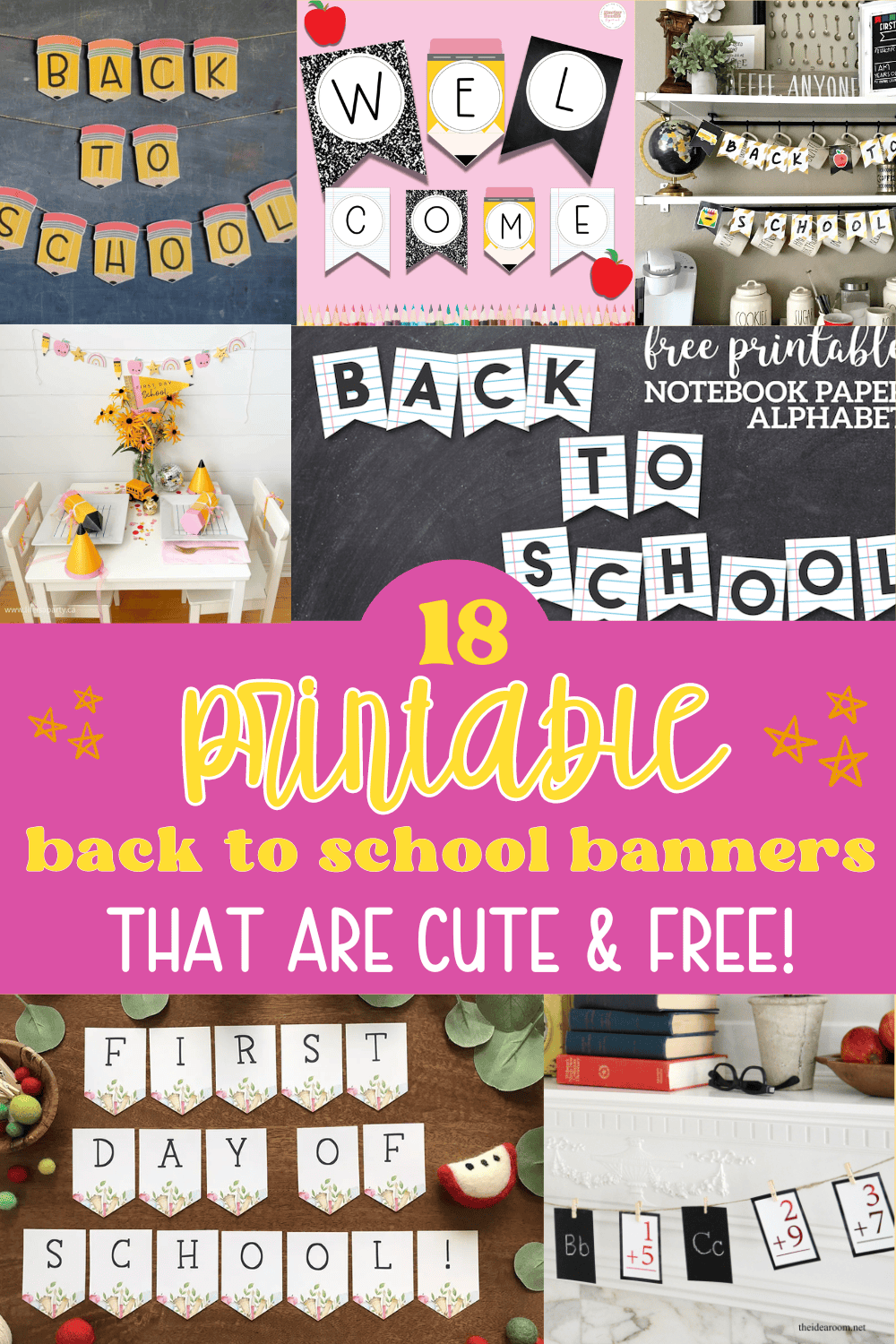 18 Totally Free Printable Back to School Banners - Marley Doodle Digital
