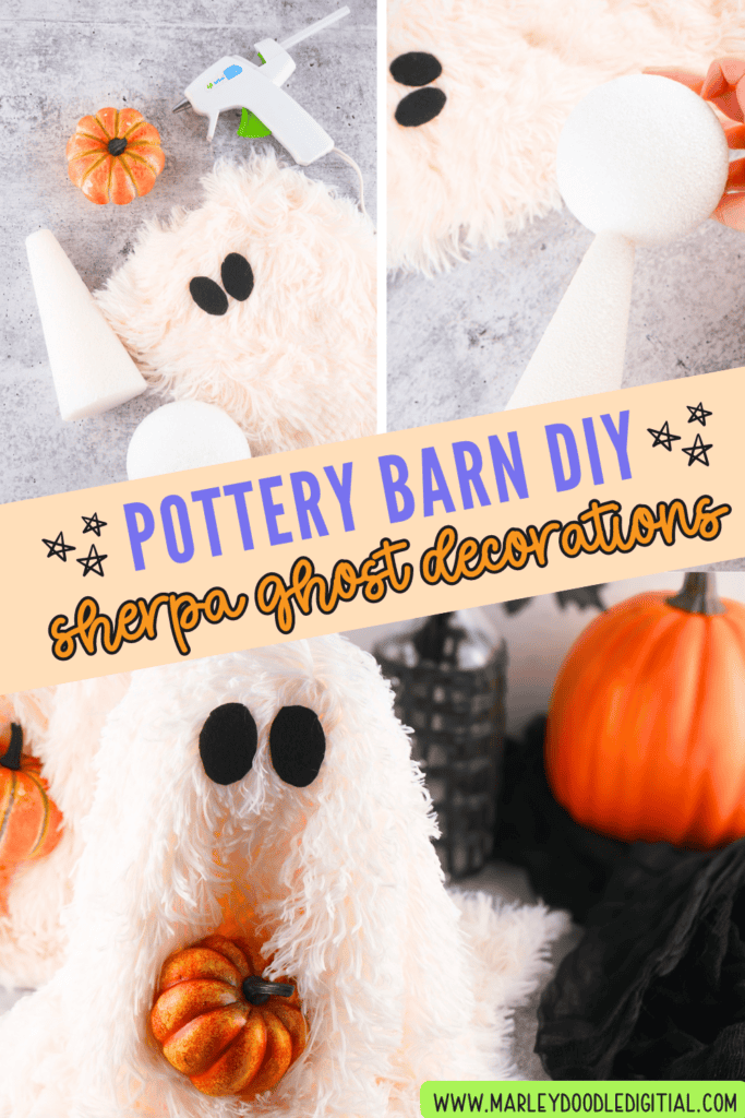 Easy DIY Sherpa Ghost (Pottery Barn Inspired) - Marley Doodle Digital