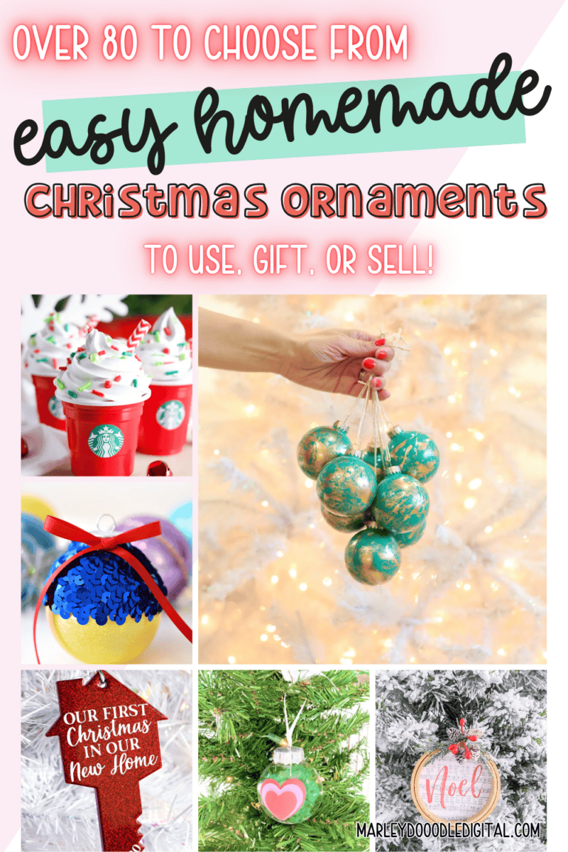 83 Best Easy to Make DIY Homemade Christmas Ornaments - Marley Doodle ...
