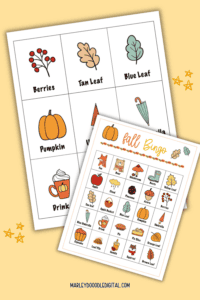 Fun Fall Bingo Game (Free Printable with 60 Cards) - Marley Doodle Digital