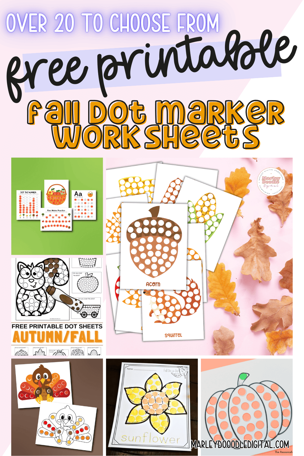 21+ Free Fall Dot Marker Printables for Kids (No-Prep!) - Marley Doodle ...