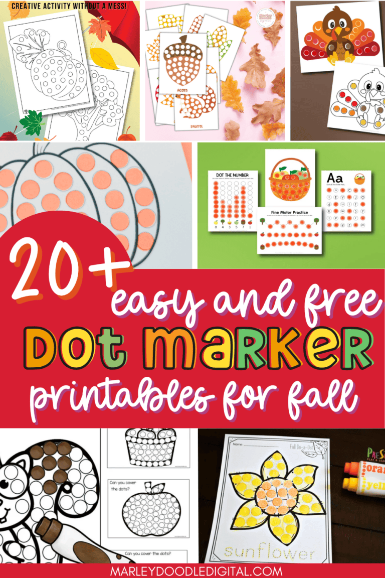 21+ Free Fall Dot Marker Printables for Kids (No-Prep!) - Marley Doodle ...