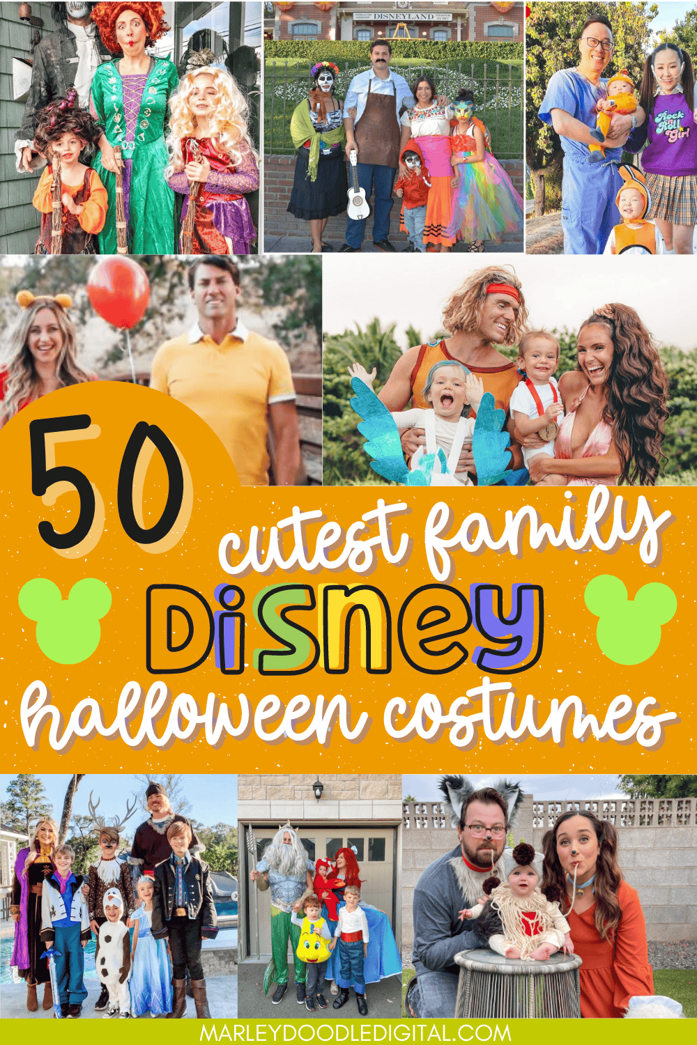 50 Must See Disney Family Halloween Costumes - Marley Doodle Digital