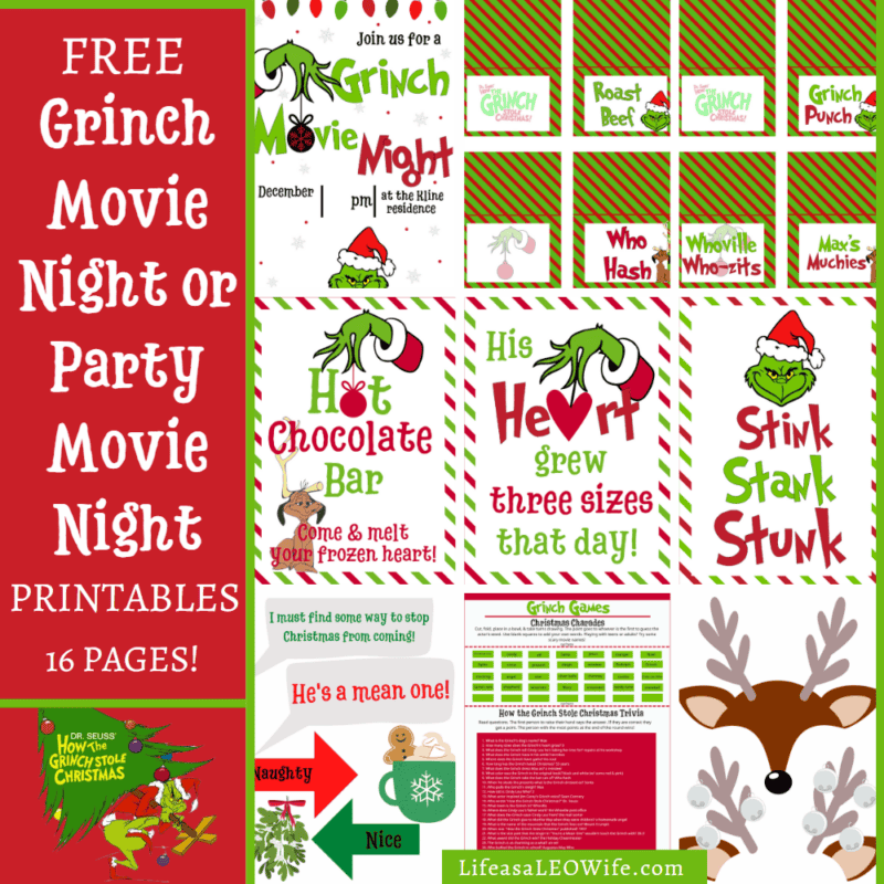 50+ Best Free Grinch Party Printables + Coloring Pages! - Marley Doodle ...