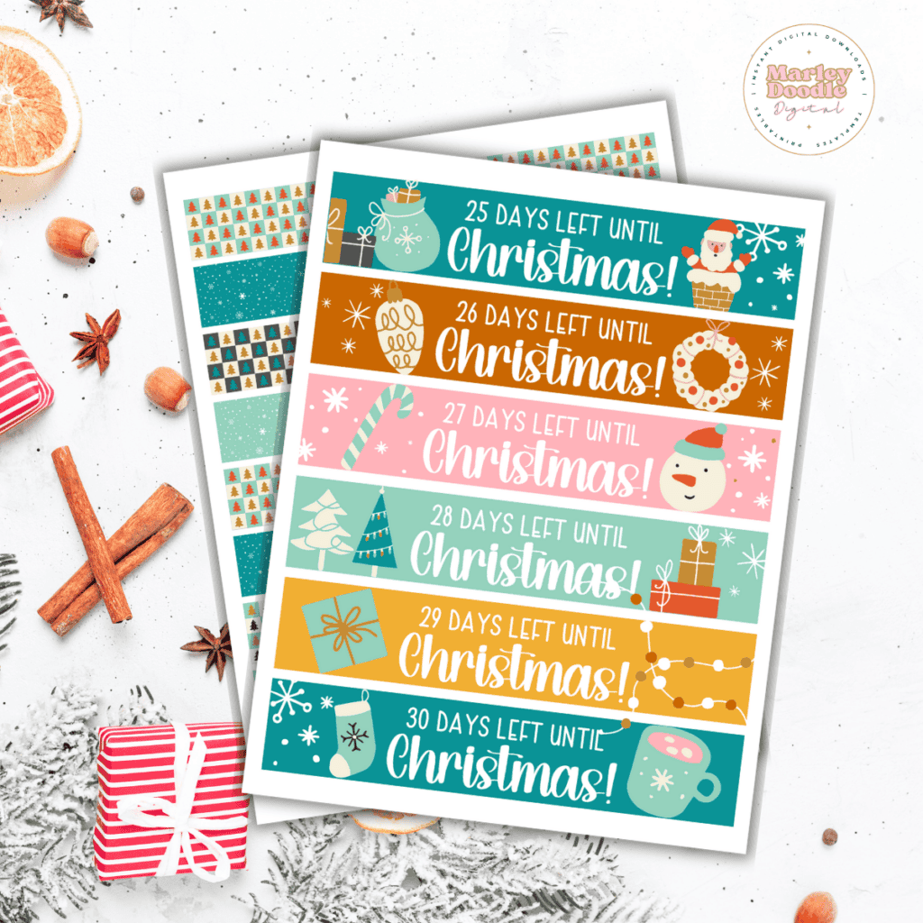 Easy and Fun Christmas Countdown Paper Chain -Free Printable - Marley ...