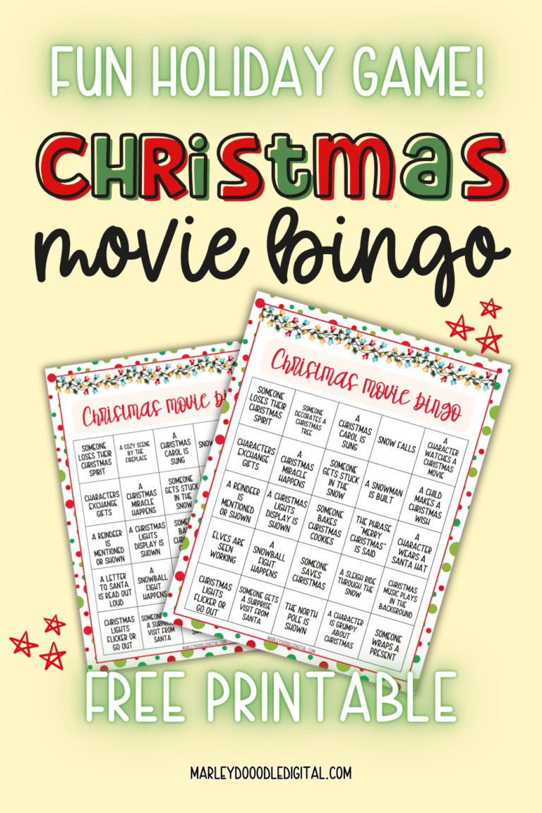 Ultimate Christmas Bucket List - Free Printable - Marley Doodle Digital