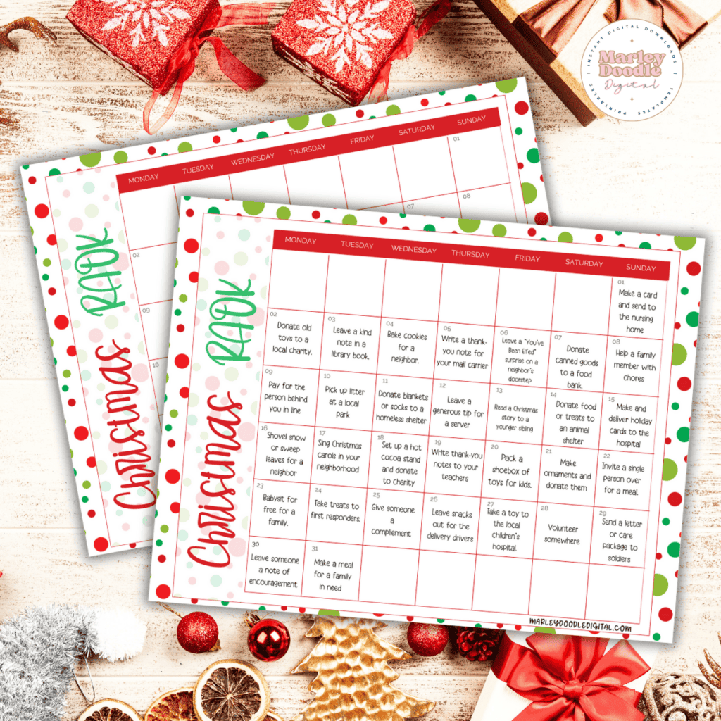 72 Easy and Fun Christmas Countdown Activities - Marley Doodle Digital