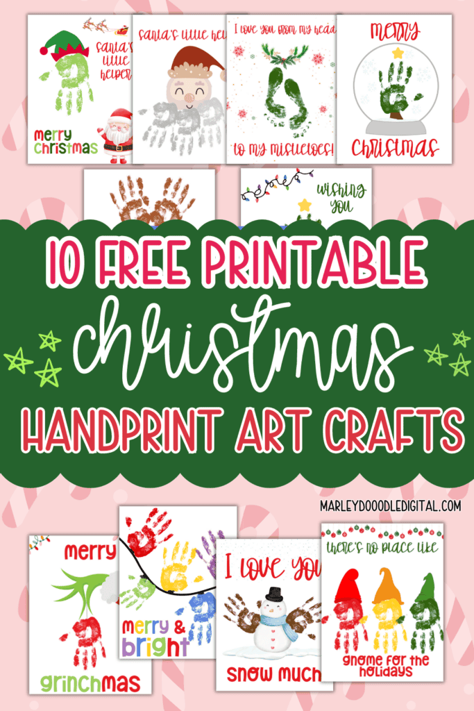 10 Cutest Kids Christmas Handprint Art Printables (Free) - Marley ...