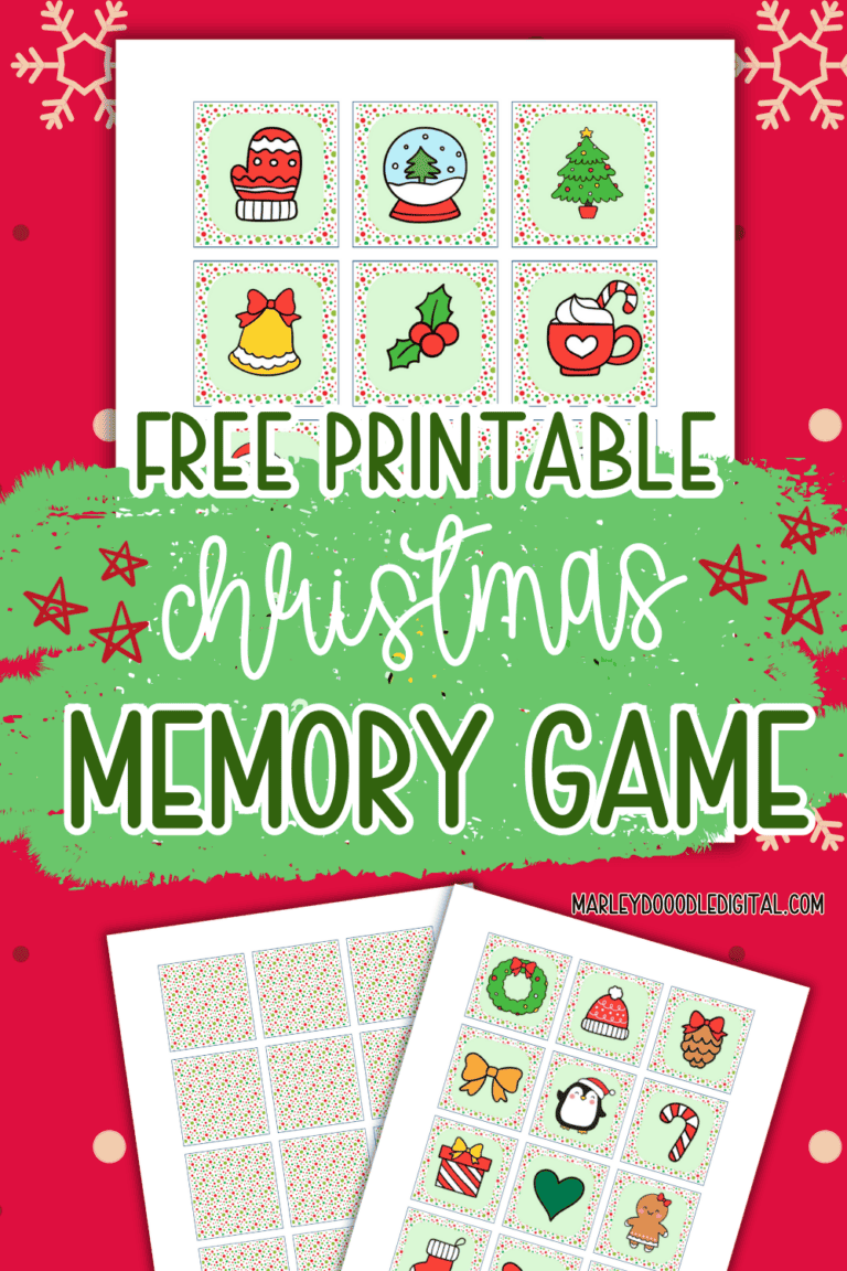 Fun Christmas Memory Matching Game for Kids -Free Printable! - Marley ...