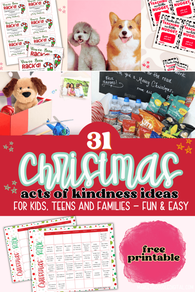 31 Days of Random Acts of Christmas Kindness-Free Printable - Marley ...
