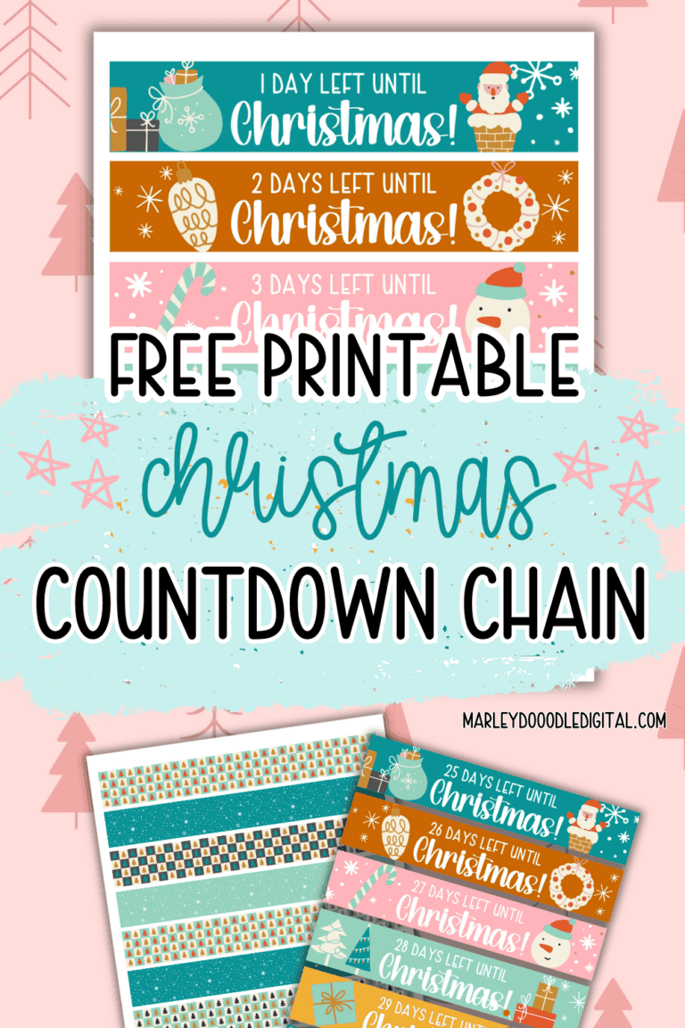Easy and Fun Christmas Countdown Paper Chain -Free Printable - Marley ...