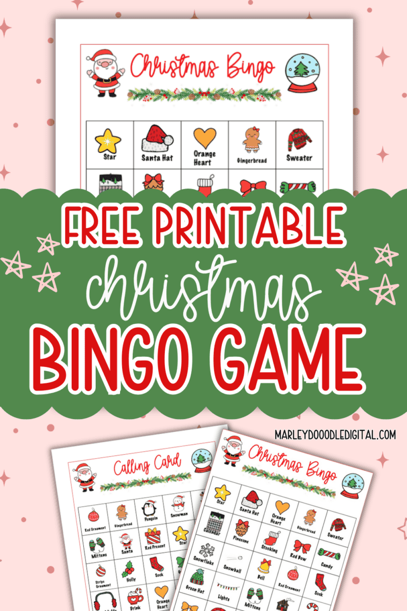 Free Printable Christmas Bingo Game with 60 Unique Cards! - Marley ...