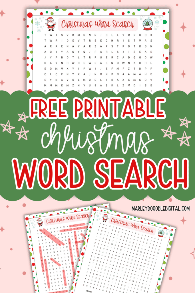 Fun Christmas Word Search Puzzle for Kids (Free Printable) - Marley ...