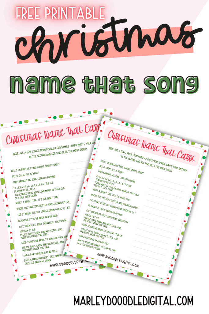 Free Printable Name That Christmas Carol Game with Answers! - Marley ...