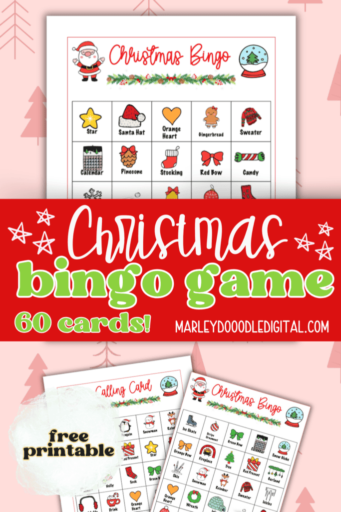 Free Printable Christmas Bingo Game with 60 Unique Cards! - Marley ...
