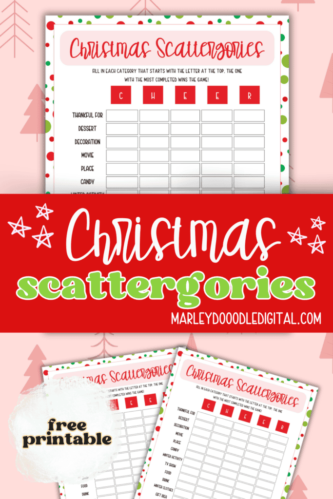 Printable Christmas Scattergories (Free Holiday Game!) - Marley Doodle ...