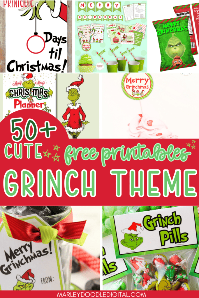 50+ Best Free Grinch Party Printables + Coloring Pages! - Marley Doodle ...