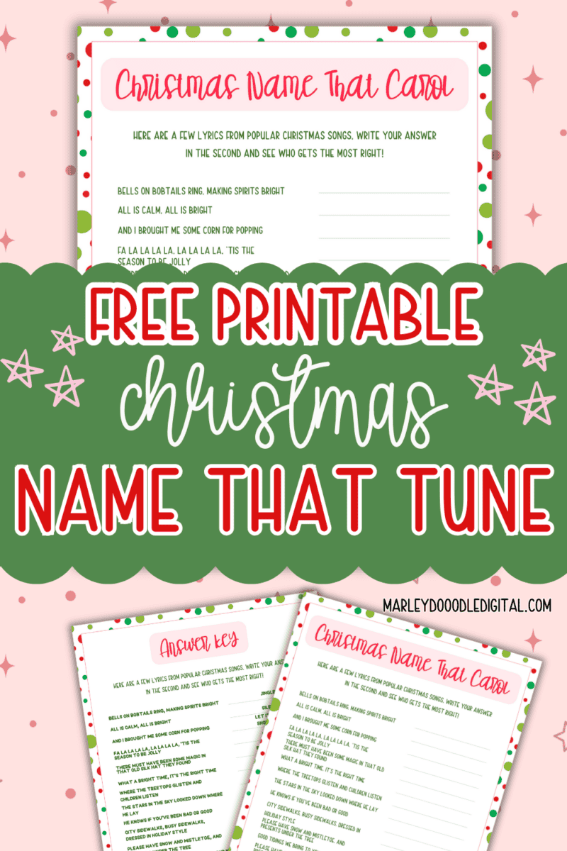 Free Printable Name That Christmas Carol Game with Answers! - Marley ...