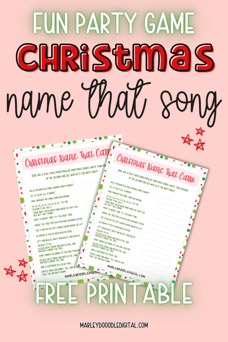 Free Printable Name That Christmas Carol Game with Answers! - Marley ...