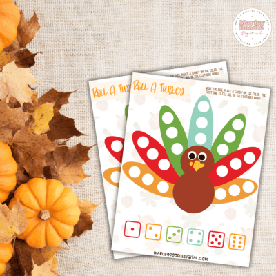 Thanksgiving Roll a Turkey Dice Game (Free Party Printable!) - Marley ...