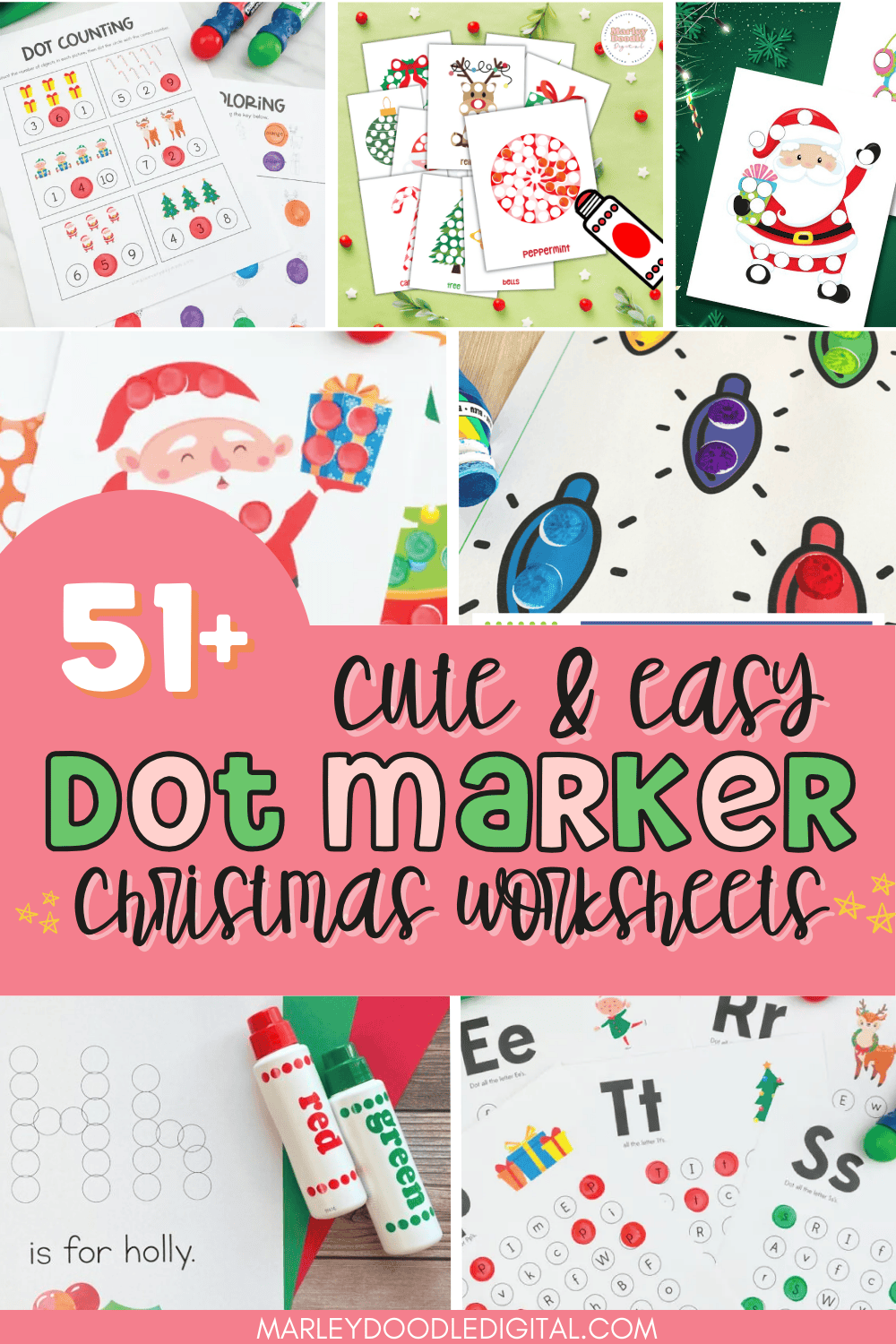 51+ Free Christmas Dot Marker Printables for Kids (No-Prep!) - Marley ...