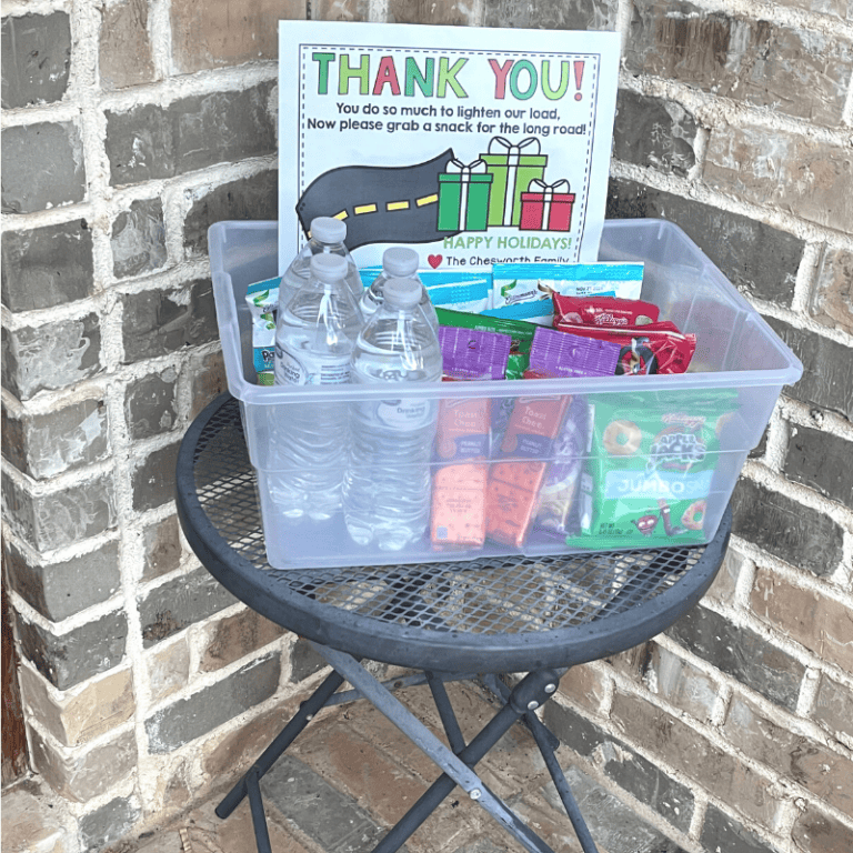 41 Easy Delivery Driver Snack Basket Ideas - Free Printable - Marley ...