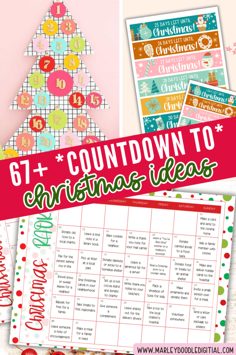 72 Easy and Fun Christmas Countdown Activities - Marley Doodle Digital