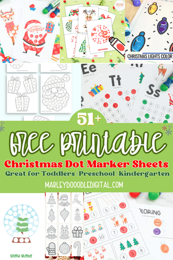 51+ Free Christmas Dot Marker Printables for Kids (No-Prep!) - Marley ...