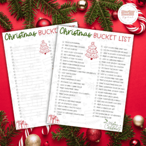 Ultimate Christmas Bucket List - Free Printable - Marley Doodle Digital