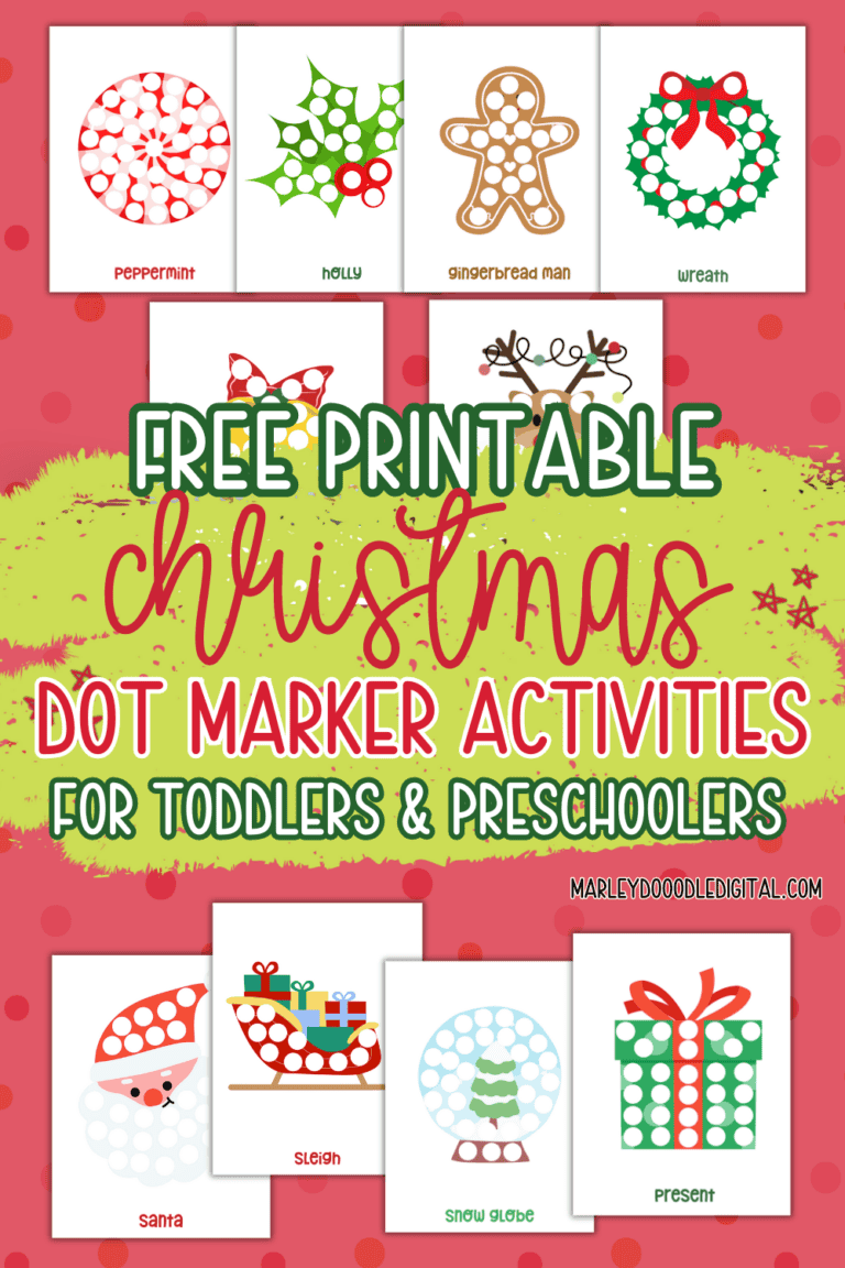 14 Free & Fun Christmas Do-A-Dot Printables for Kids - Marley Doodle ...