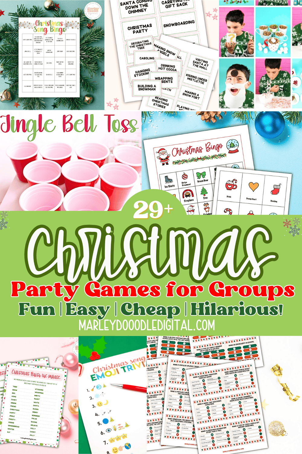 29+ Fun & Easy Christmas Party Games to Play This Year! - Marley Doodle ...