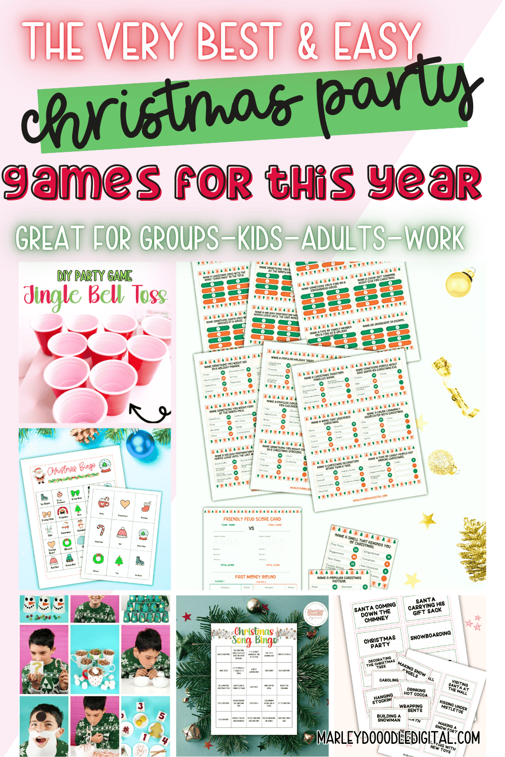 29+ Fun & Easy Christmas Party Games to Play This Year! - Marley Doodle ...
