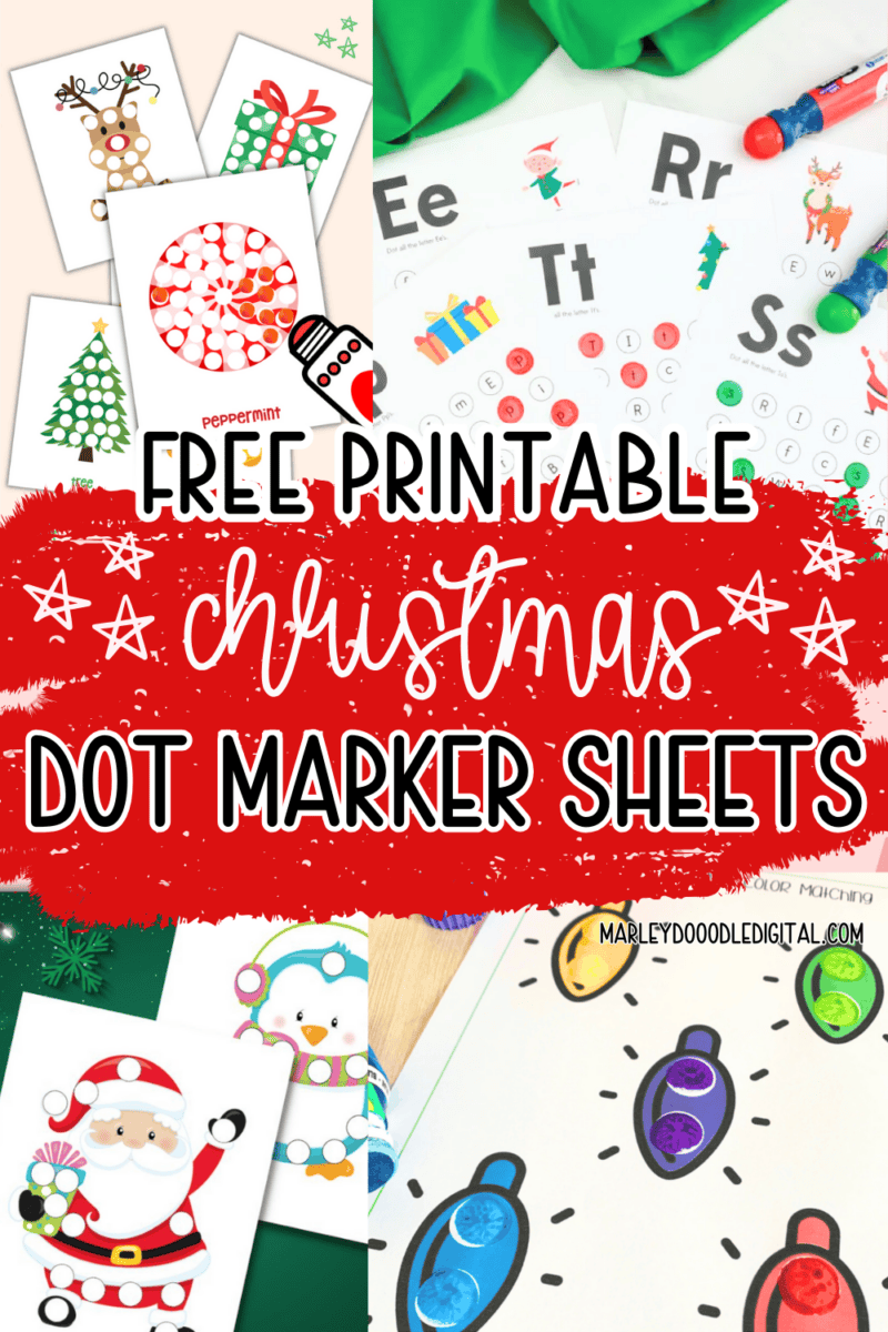 51+ Free Christmas Dot Marker Printables for Kids (No-Prep!) - Marley ...