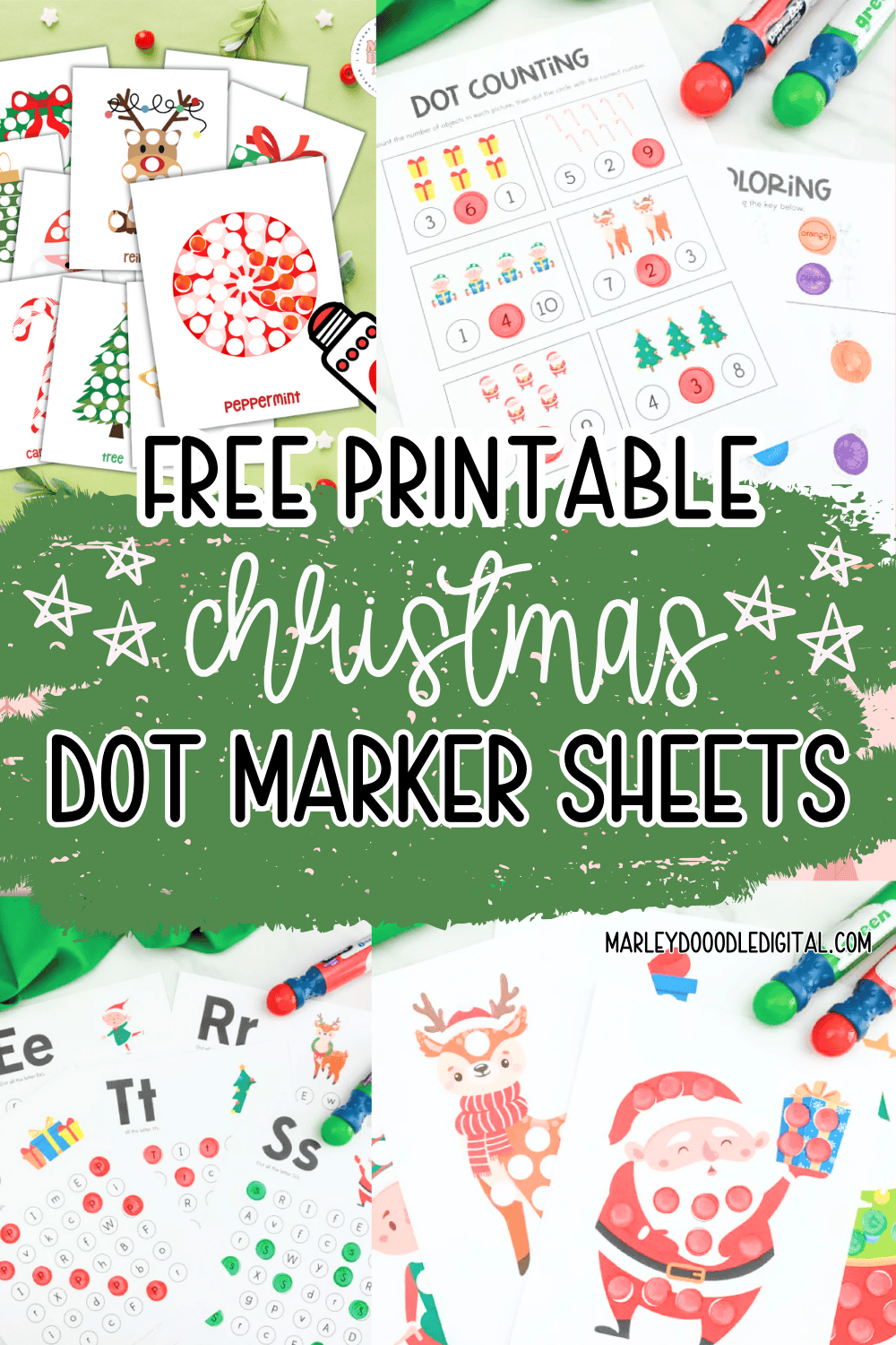 51+ Free Christmas Dot Marker Printables for Kids (No-Prep!) - Marley ...