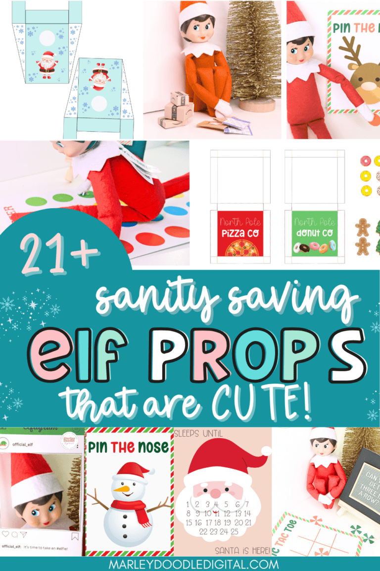 21+ Cute & Free Elf Sized Printable Props & Games - Marley Doodle Digital