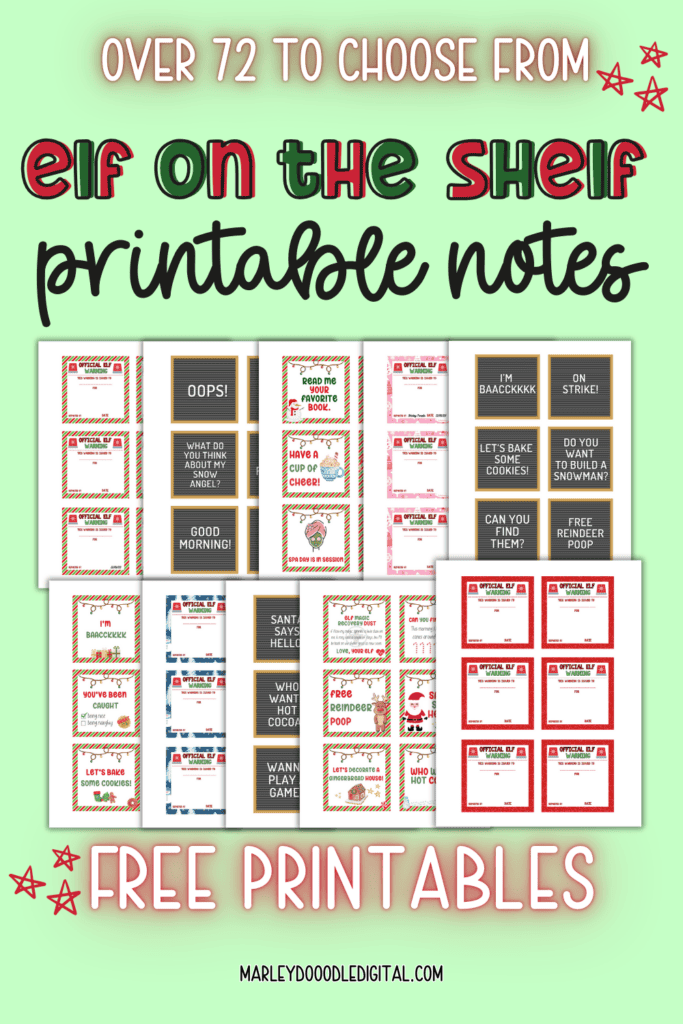 72+ Free Printable Elf Notes - Fun & Easy Ideas! - Marley Doodle Digital