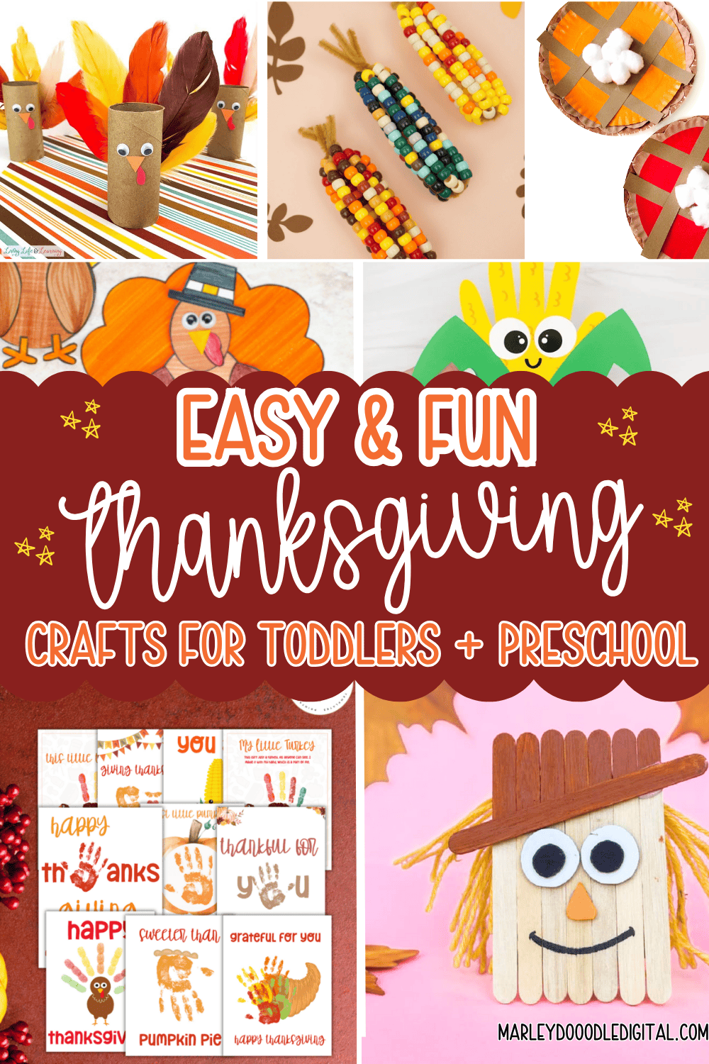 31+ Fun & Easy Thanksgiving Crafts for Kids, Toddlers, & Preschool ...
