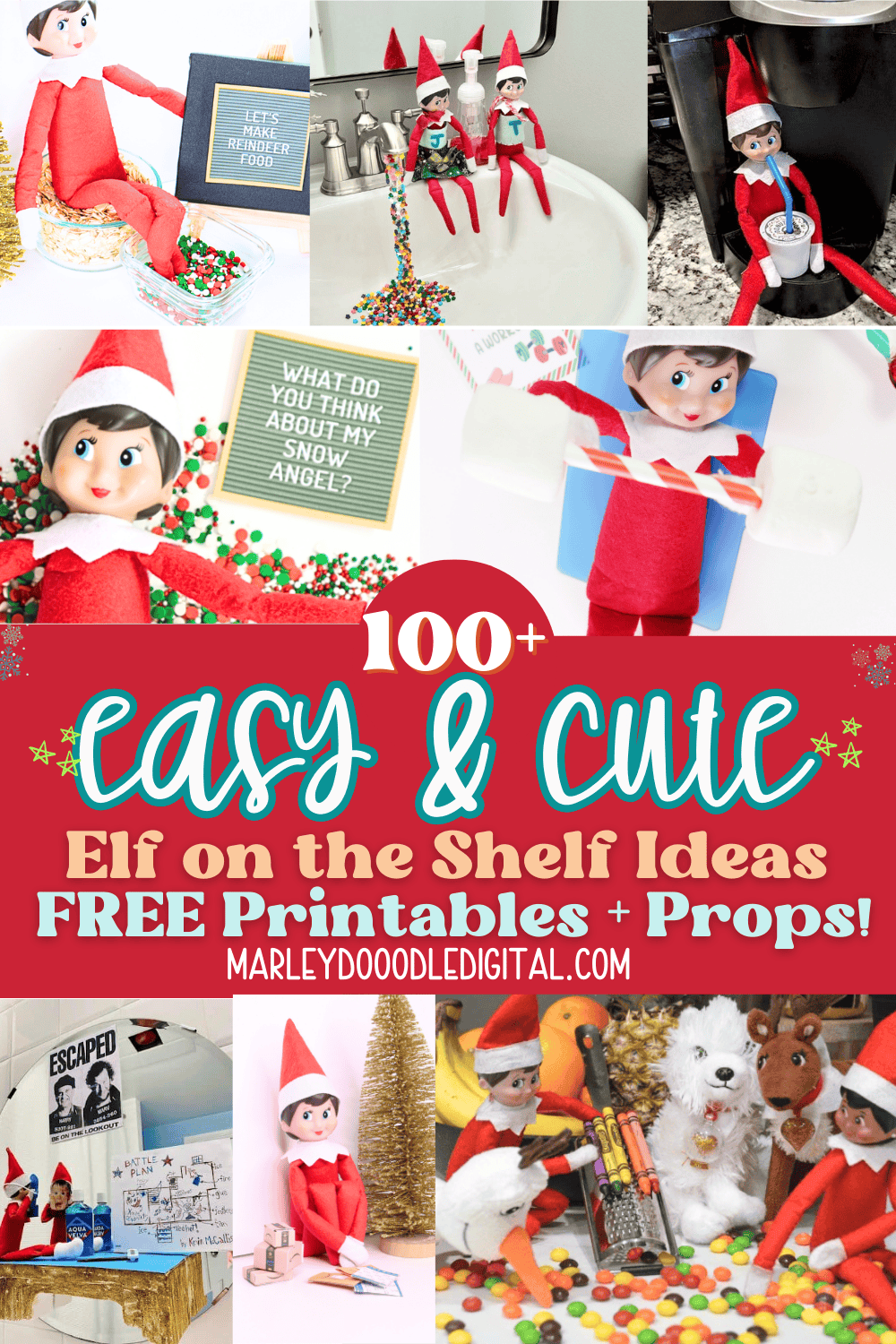 101+ Easy Elf Ideas for This Christmas Season - Marley Doodle Digital