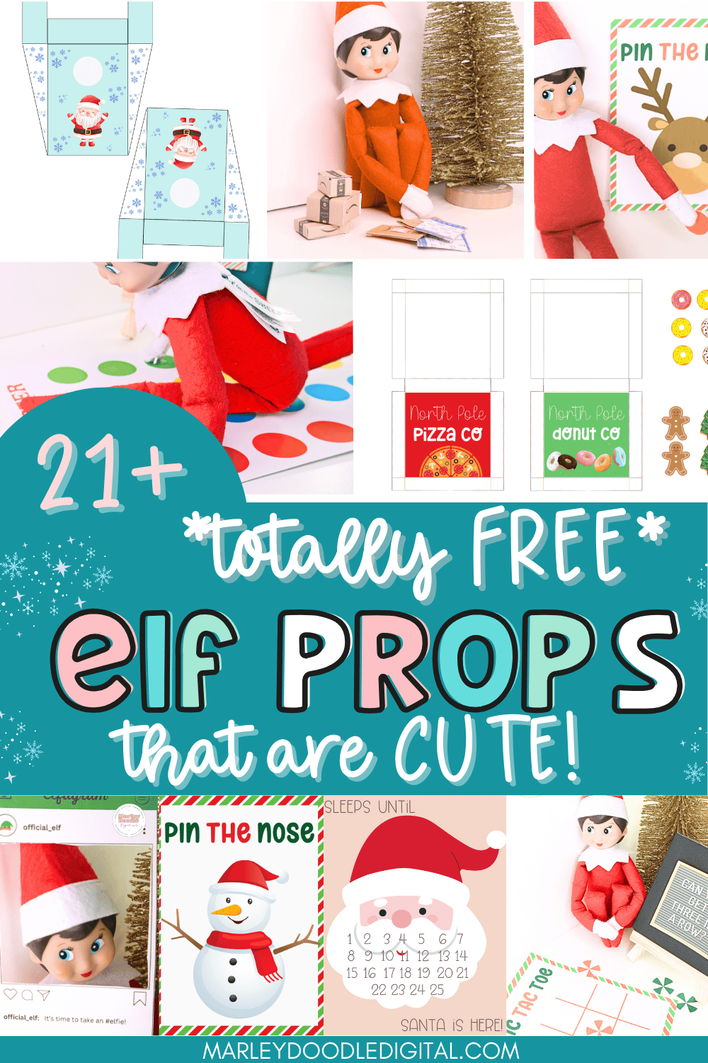 21+ Cute & Free Elf Sized Printable Props & Games - Marley Doodle Digital