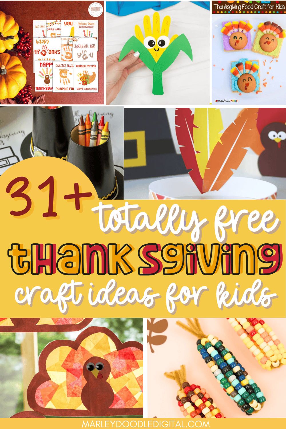 31+ Fun & Easy Thanksgiving Crafts for Kids, Toddlers, & Preschool ...