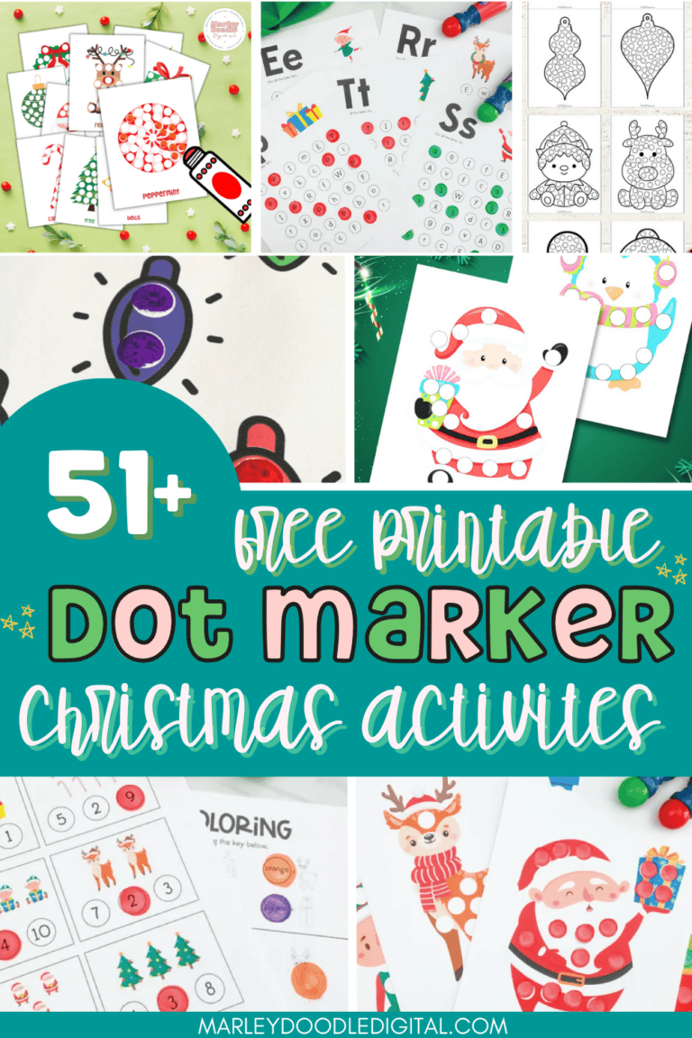 51+ Free Christmas Dot Marker Printables for Kids (No-Prep!) - Marley ...