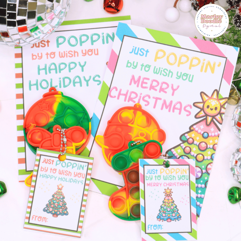 Cute Poppin By Student Christmas Gift - Free Printable Tags & Cards ...